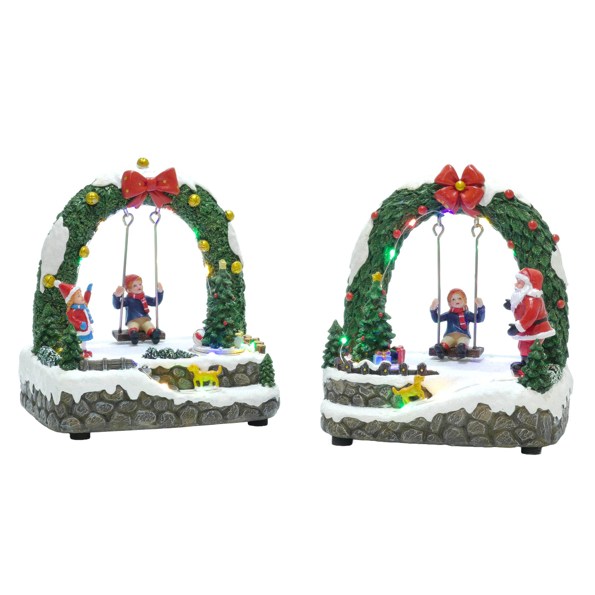 VESTIAMO CASA GRAN NATALE - Ambientazione con altalena - h19x18x12 cm ...